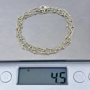 Unbranded | Jewelry | Vintage Sterling Silver 925 Multi Strand Bead ...